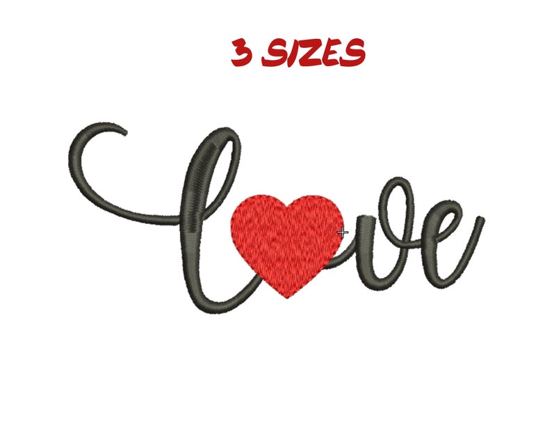 Amour Machine Embroidery Design Heart Embroidery Designs Love - Etsy