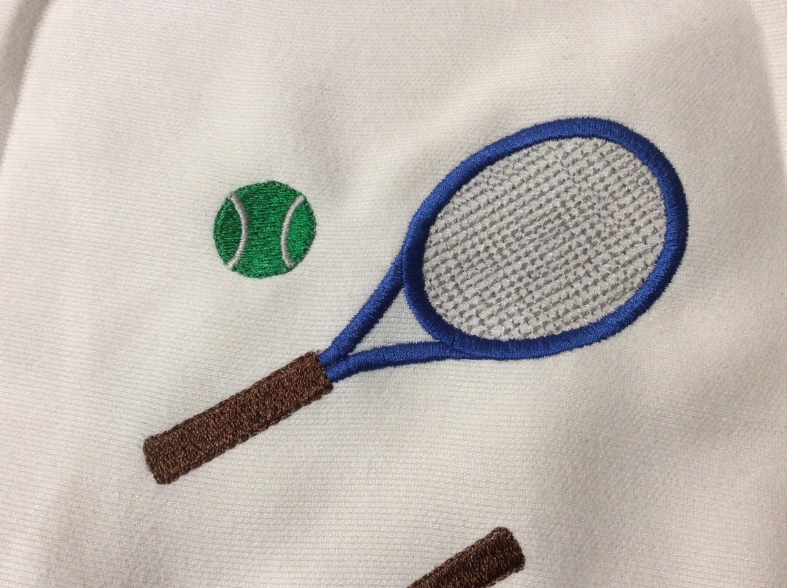 Tennis Racket Embroidery Design Racket Sport Machine - Etsy