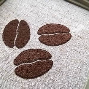 Beans Embroidery Design Coffee Machine Embroidery Coffee Beans Pattern ...