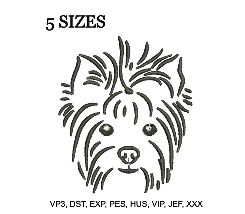 Yorkie Embroidery Design Dog Animals Embroidery Designs - Etsy