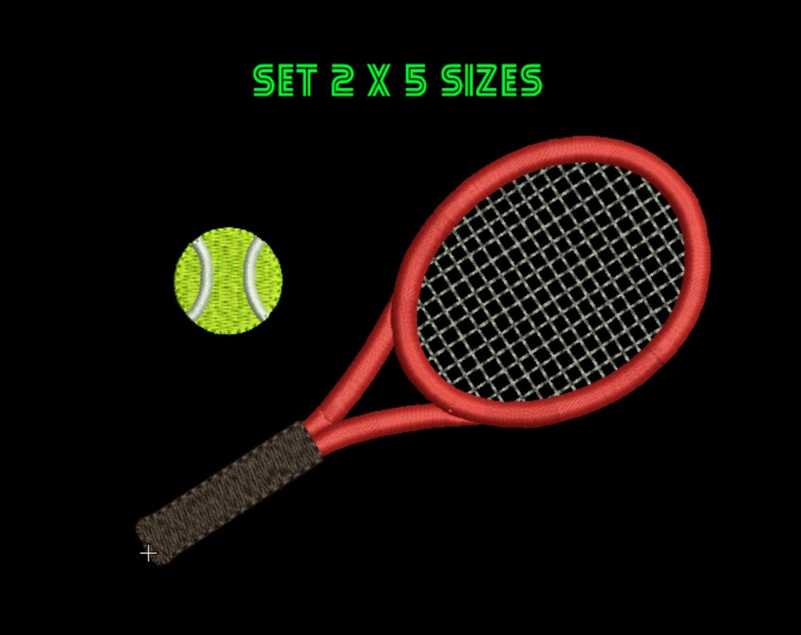 Mini Tennis Racket Embroidery Design Sport Machine Embroidery - Etsy