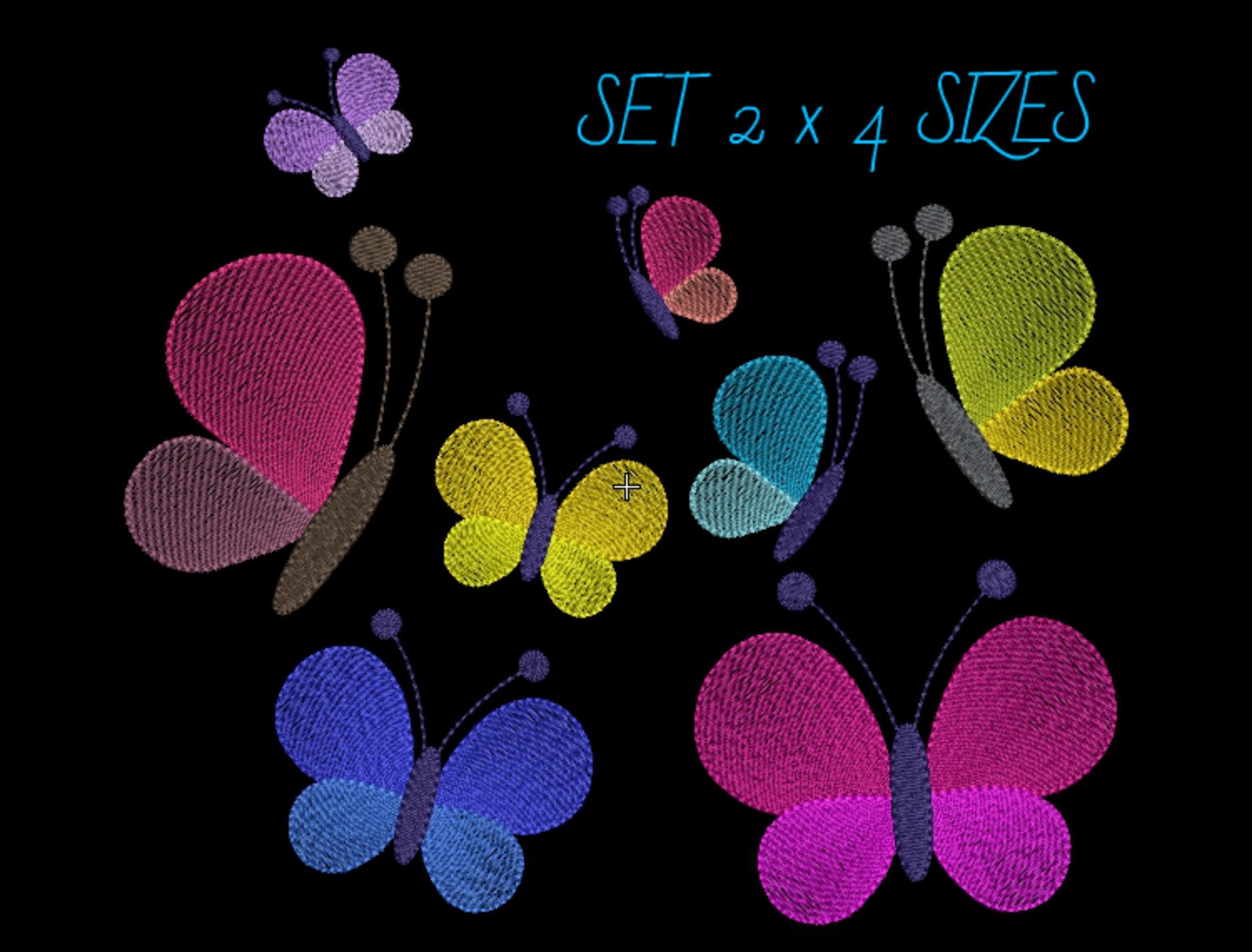 Butterfly Machine Embroidery Design Butterfly Mini Embroidery | Etsy