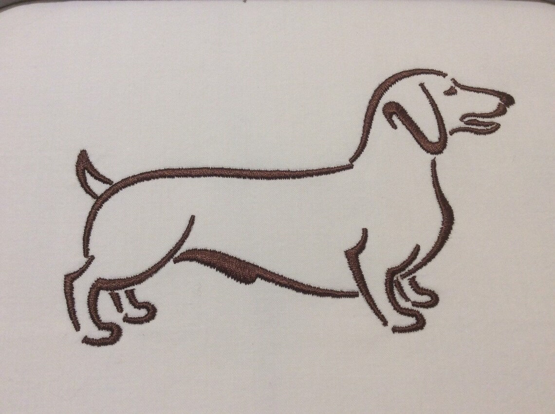 Dachshund Embroidery Design Animals Embroidery Design Dachshund Dog ...