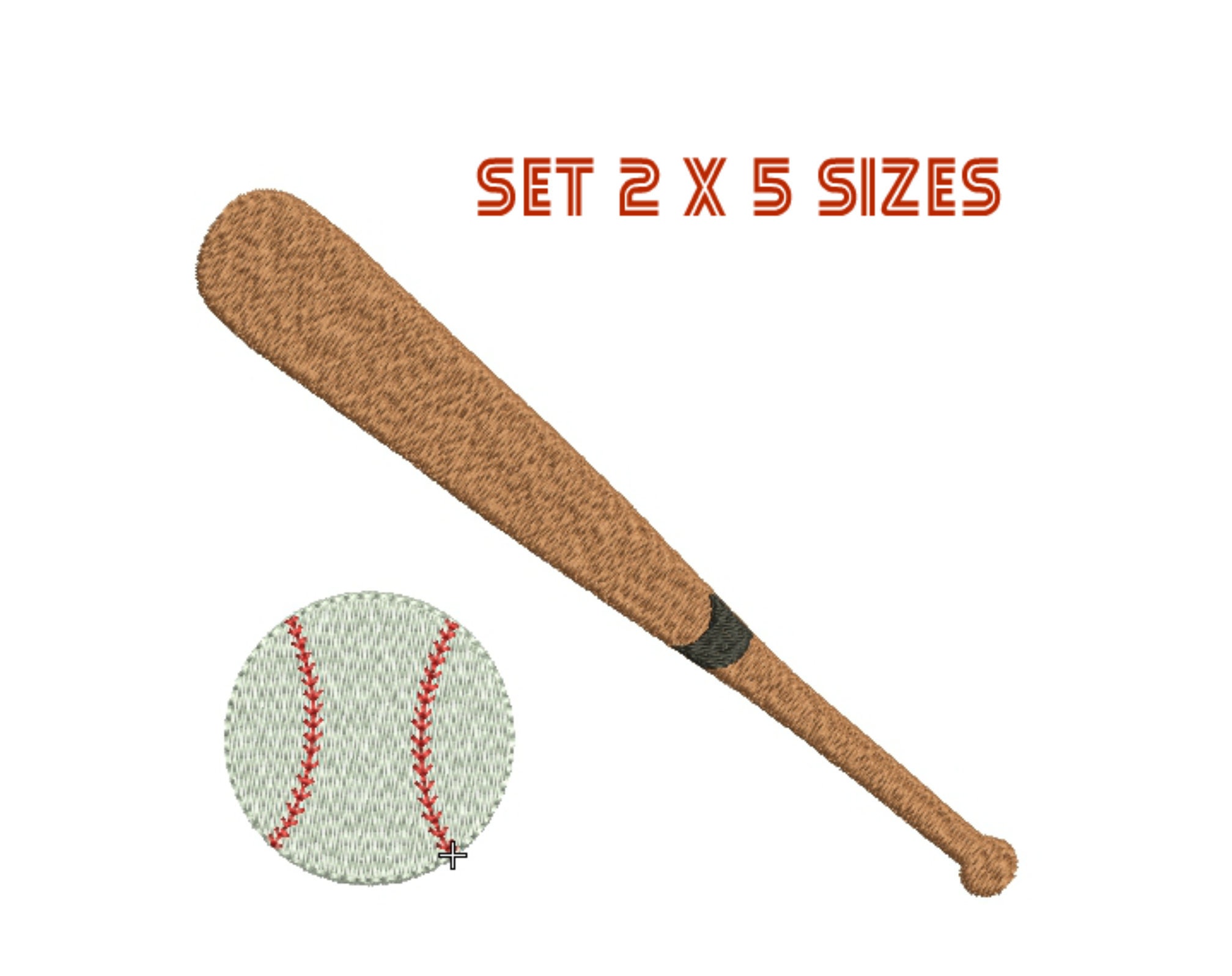 Baseball and Bat Embroidery Design Mini Baseball Bat Sport - Etsy