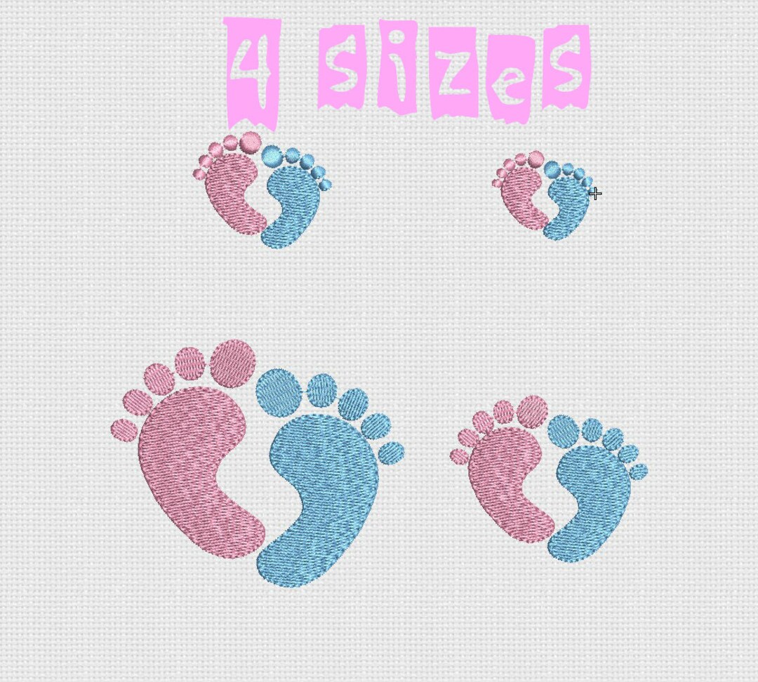 Machine Embroidery Design Foot Print Baby Machine Embroidery Foot Solid ...