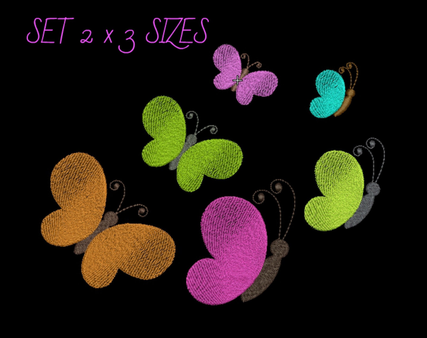 Butterfly Machine Embroidery Design Butterfly Mini Embroidery - Etsy