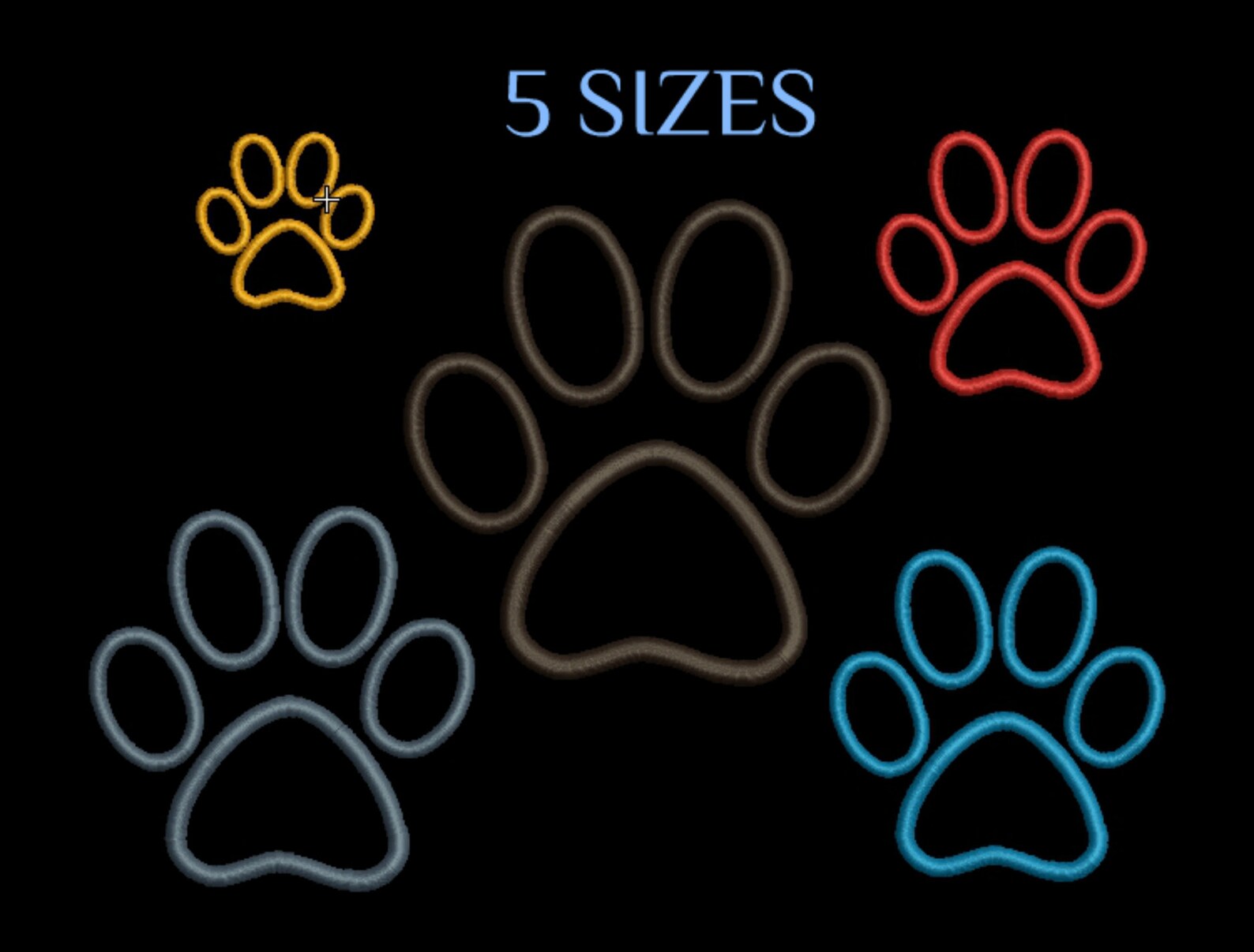 Embroidery Design Paw Print Machine Embroidery Dog Paw Design - Etsy