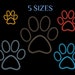 Embroidery Design Paw Print Machine Embroidery Dog Paw Design ...