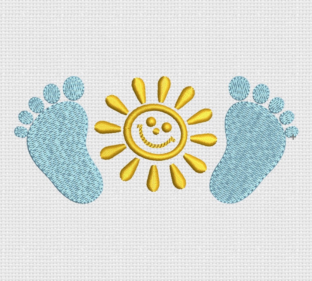 Embroidery Design Sun Sunshine Pattern Embroidery Designs Foot Baby ...