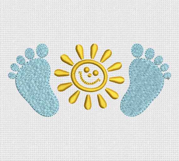 Embroidery Design Sun Sunshine Pattern Embroidery Designs Foot - Etsy