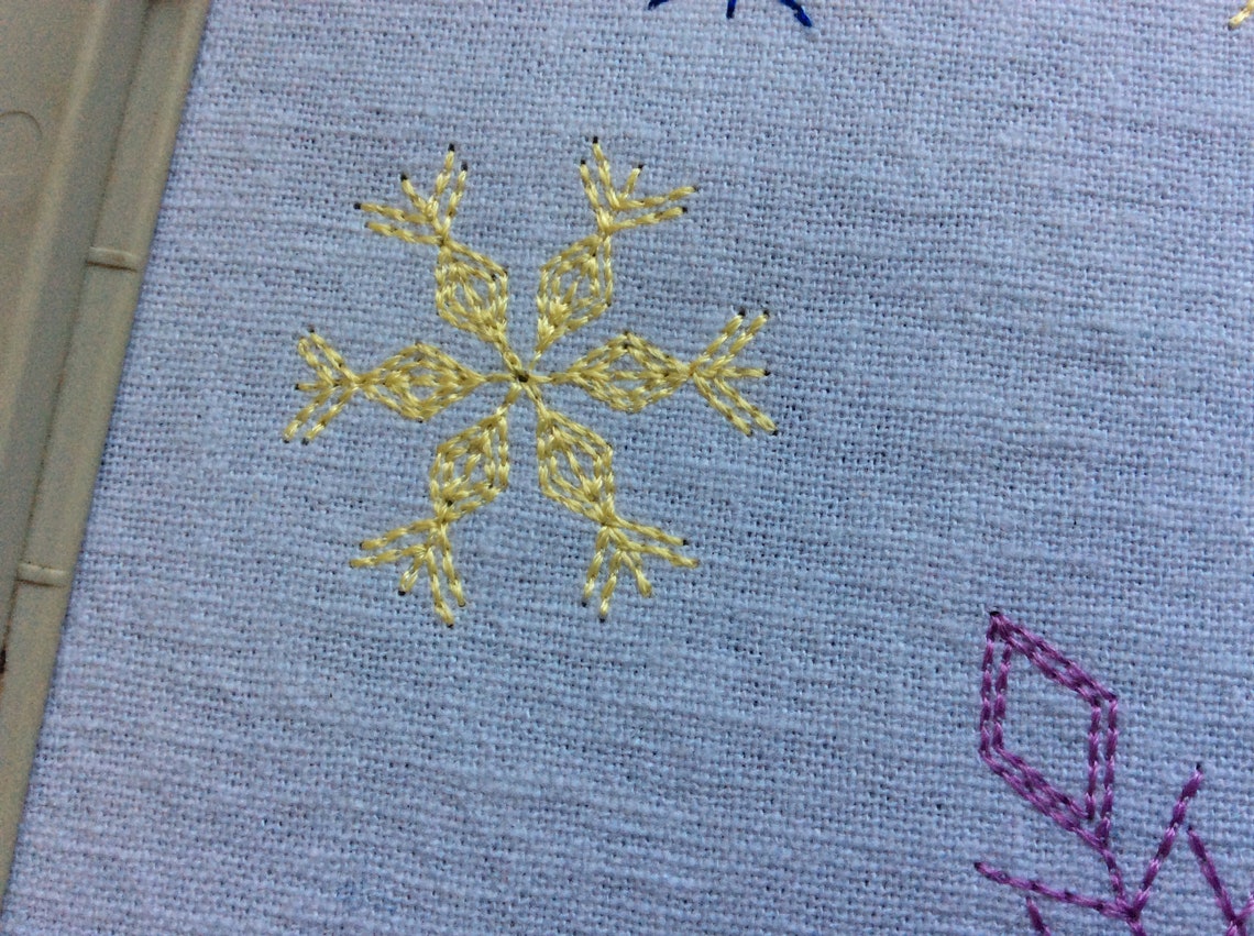 SET Snowflakes Embroidery Design Snow Flake Machine Embroidery - Etsy