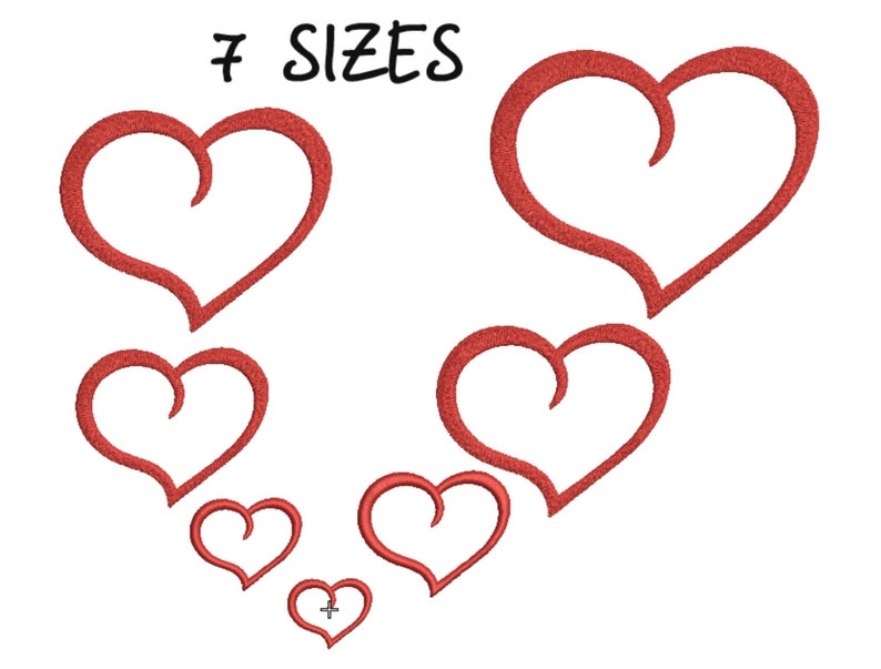 Amour Machine Embroidery Design Heart Embroidery Designs Love - Etsy