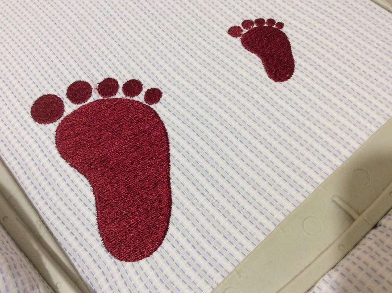 Foot Print Machine Embroidery Design Foot Print Baby | Etsy