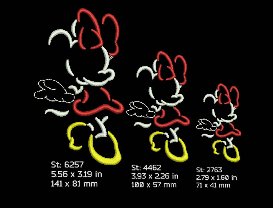 Machine Embroidery Design Mouse SET Embroidery Designs Mouse | Etsy