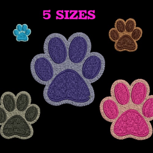 Embroidery Design Paw Print Machine Embroidery Designs Dog Paw - Etsy