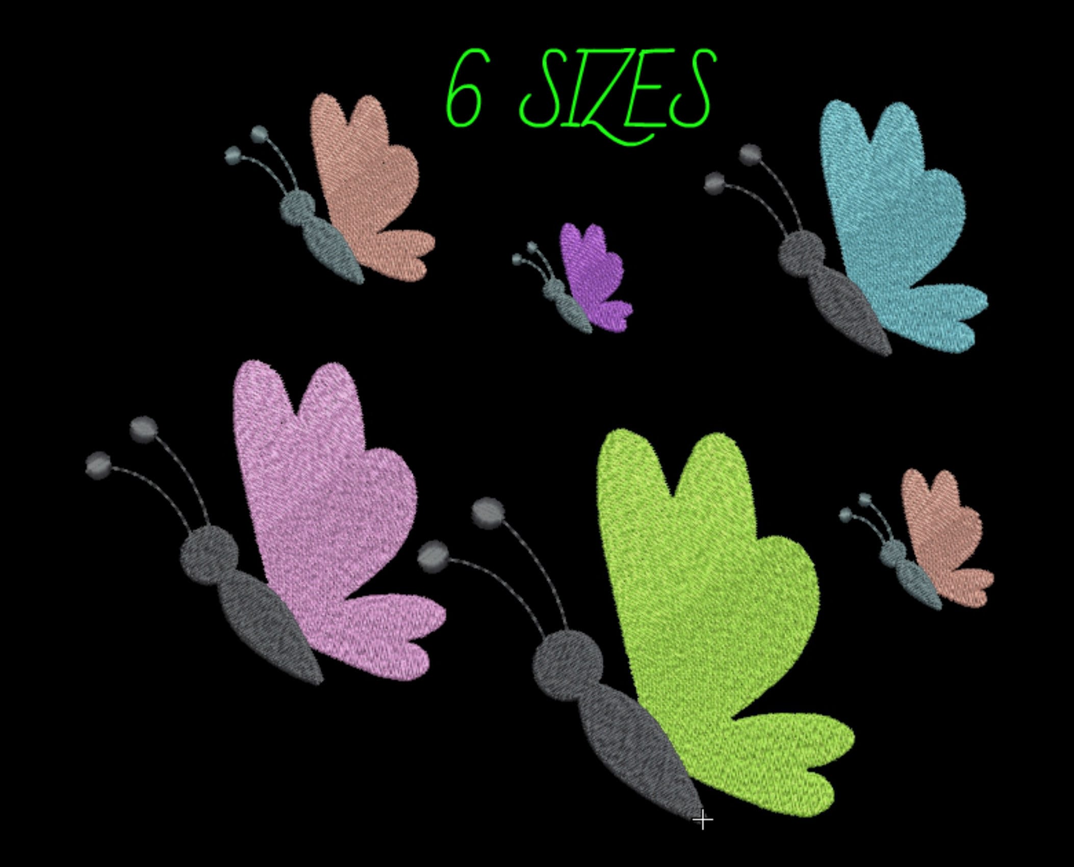 Butterfly Embroidery Design Butterfly Mini Machine Embroidery | Etsy