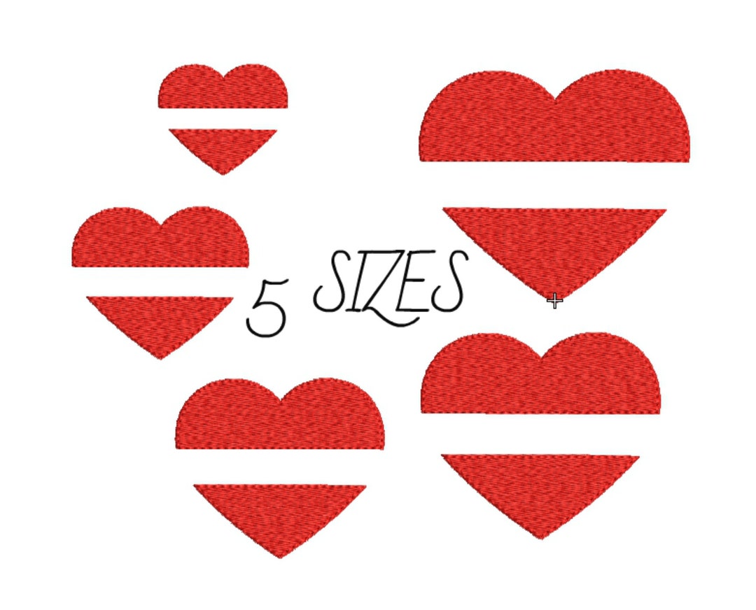 Amour Machine Embroidery Design Heart Split Embroidery Designs Love ...