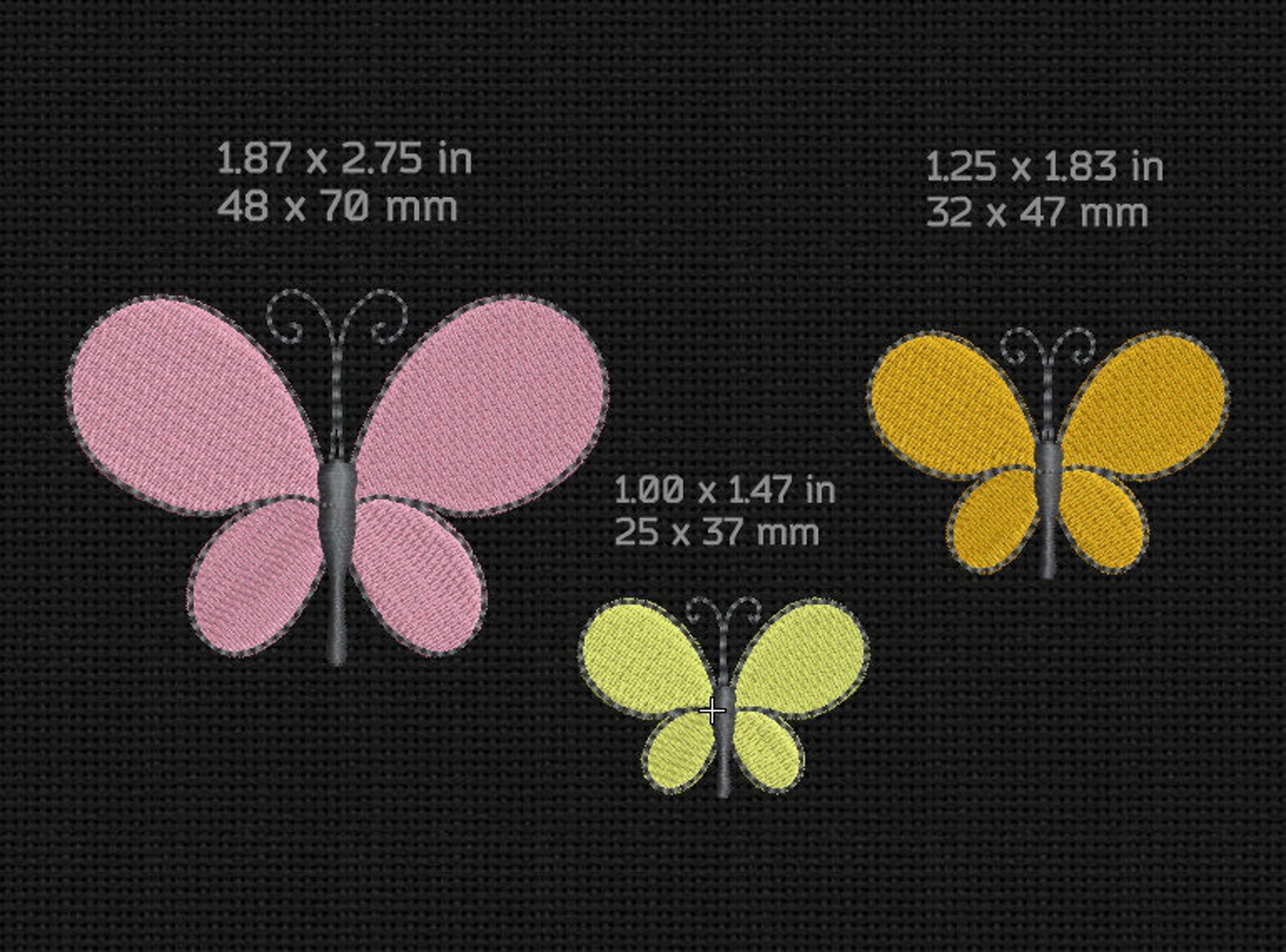 Machine Embroidery Design Butterfly Set Embroidery Designs - Etsy