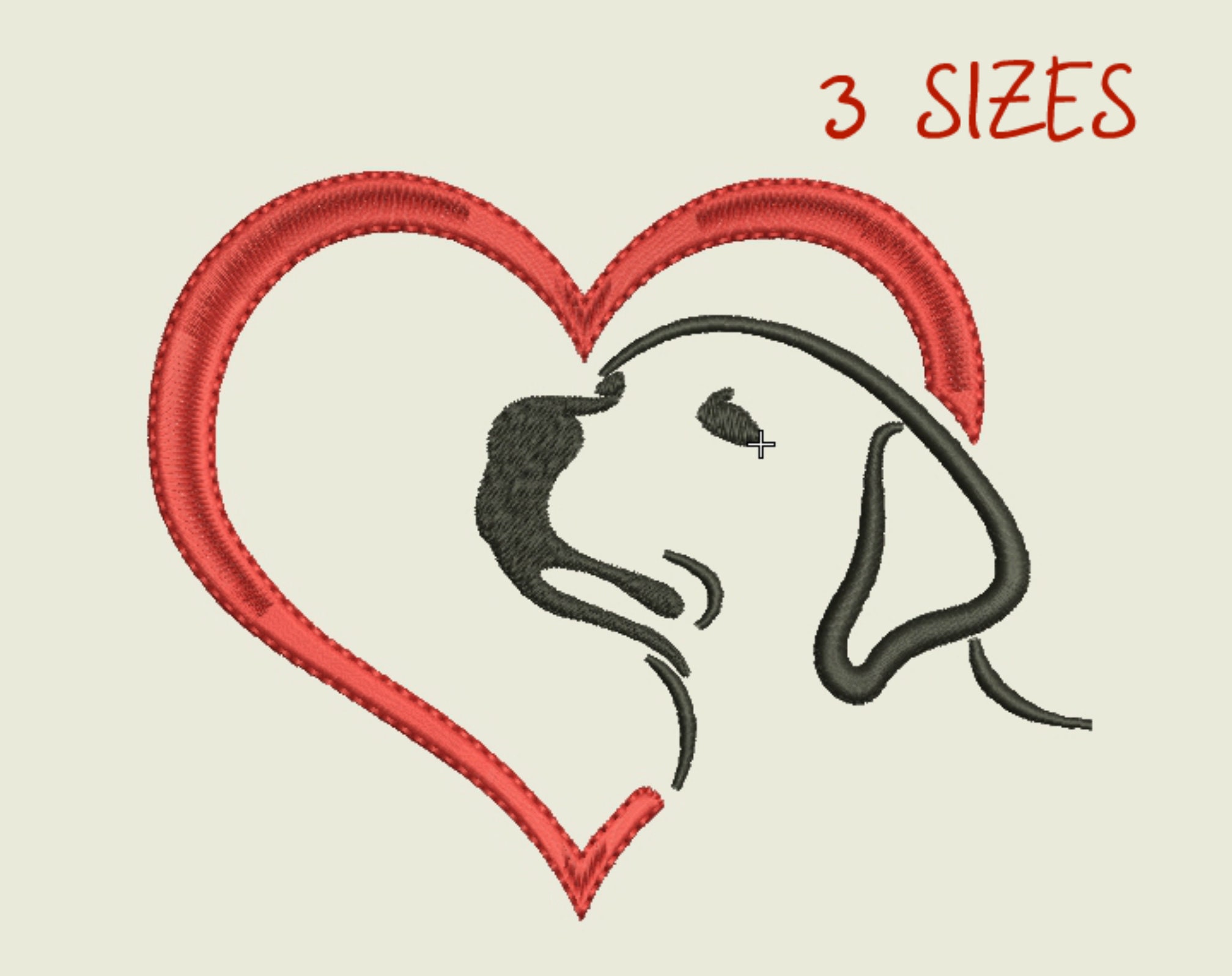 Labrador Embroidery Design Labrador Love Embroidery Designs | Etsy