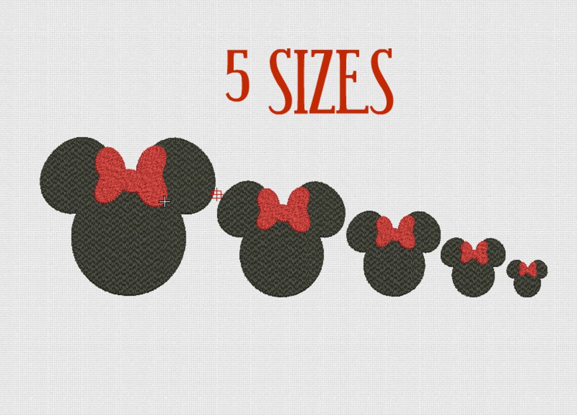 Embroidery Design Mouse Head Embroidery Designs Mouse Fill - Etsy