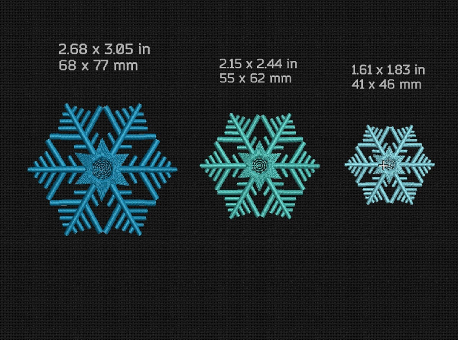 SET Snowflakes Embroidery design Snow Flake Machine Embroidery | Etsy