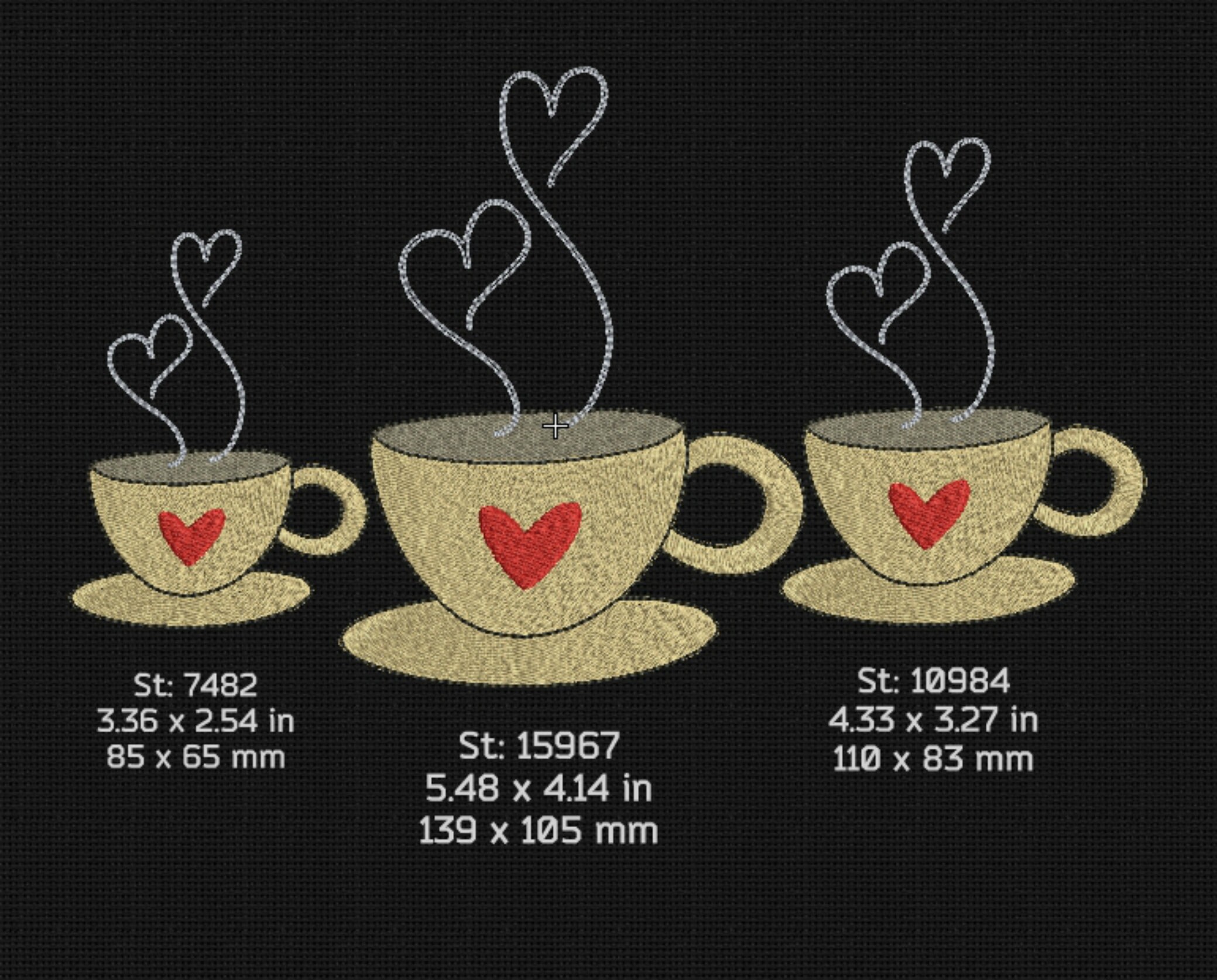 Coffee Cup Embroidery Design Coffee Lover Machine Embroidery - Etsy
