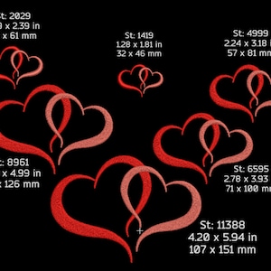 Amour Machine Embroidery Design Heart Embroidery Designs Love Heart ...