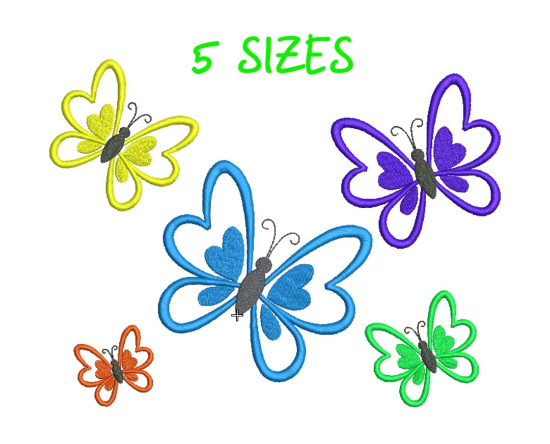 Lite Butterfly Embroidery Design Butterfly Mini Front Machine ...