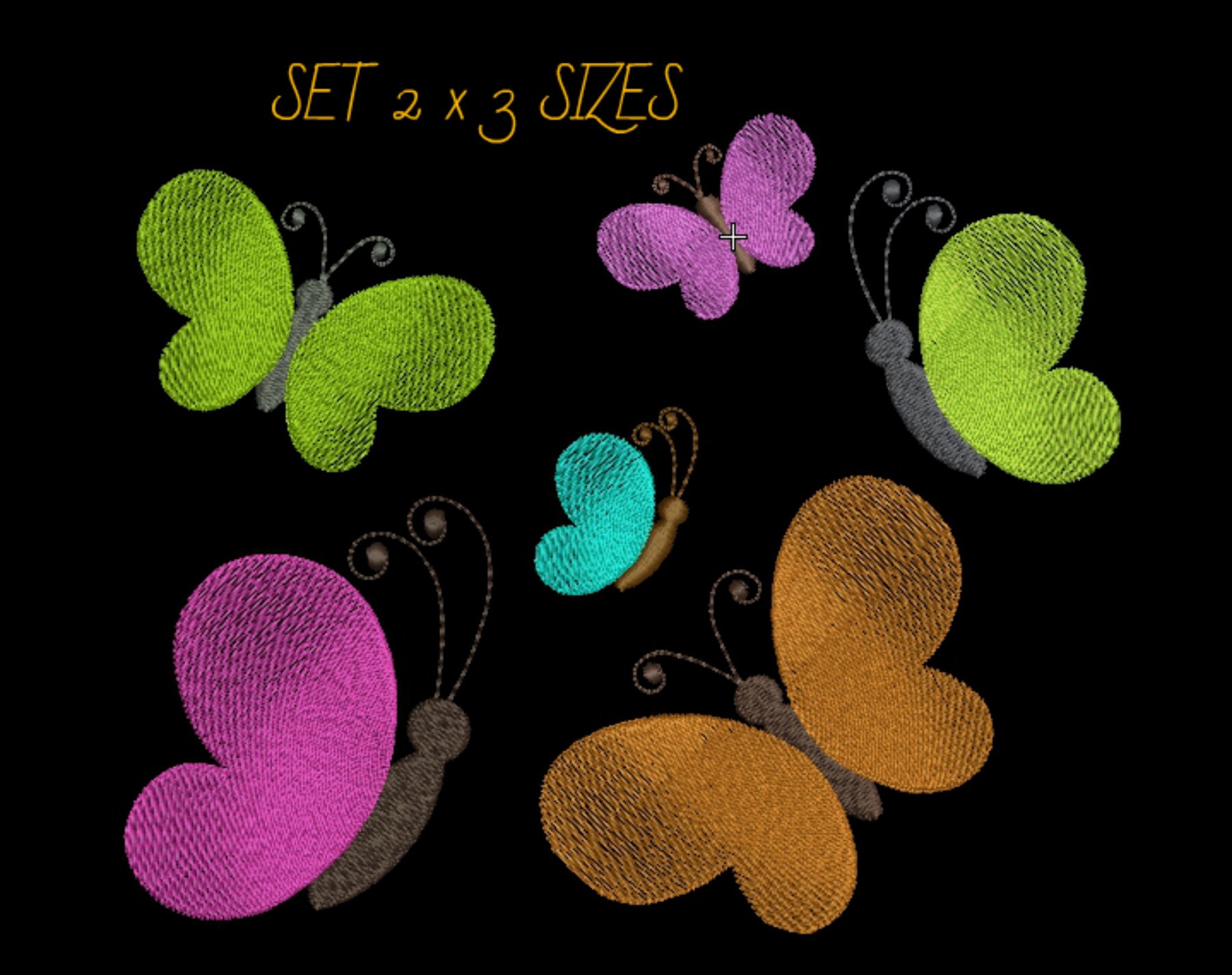 Butterfly Machine Embroidery Design Butterfly Mini Embroidery - Etsy