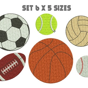 Tennis Ball Embroidery Design Basketball Sport Soccer Ball Machine ...