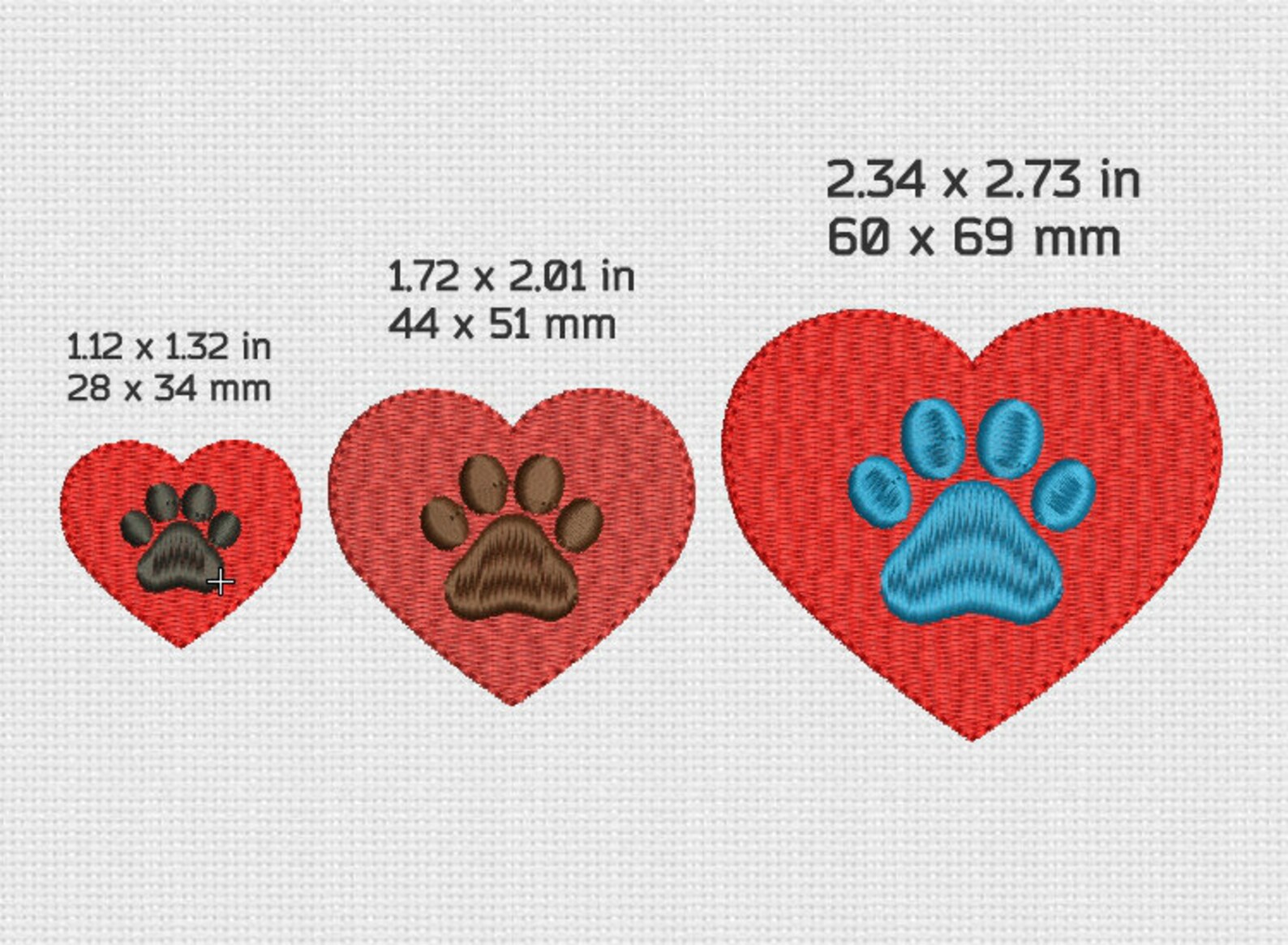 SET Dog Paw Print Embroidery Design Heart Should Dogs Machine - Etsy