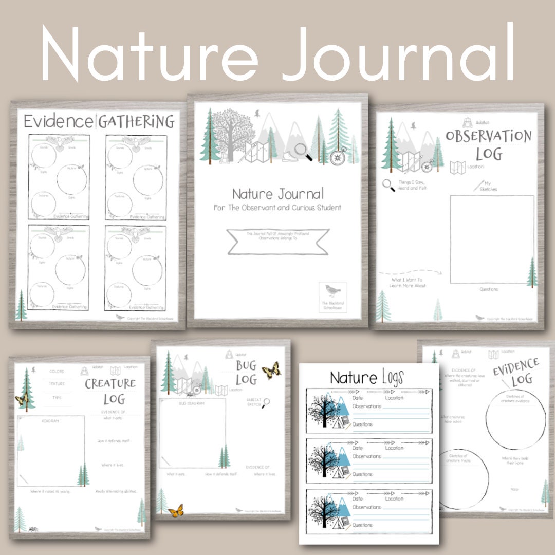 Nature Journal for Home School, Science Class, Reflection, Critical ...