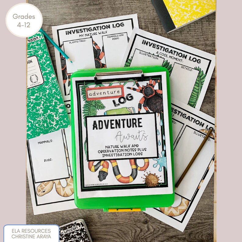Nature Walk Logs & Writing Activities: Science, Animals, Printables ...