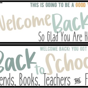 BOHO Neutral Back to School Bulletin Board Posters: Banners, Classroom ...