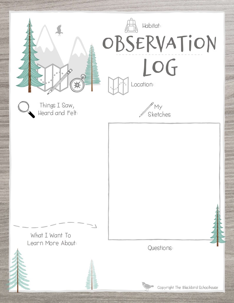 Nature Journal for Home School, Science Class, Reflection, Critical ...