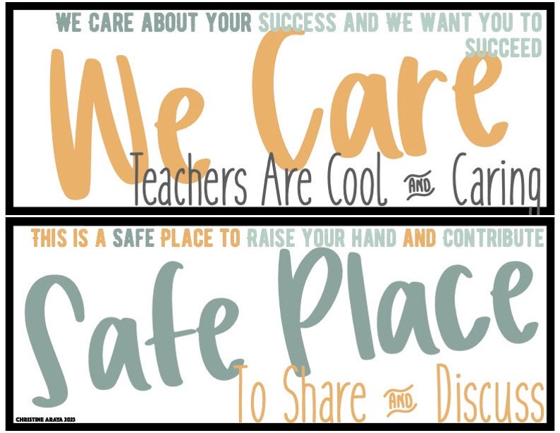 BOHO Neutral Back to School Bulletin Board Posters: Banners, Classroom ...