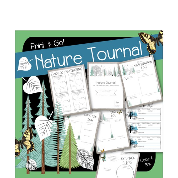 Nature Journal for home school science class reflection | Etsy