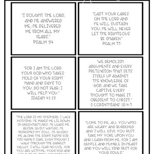 Bible Verse Card and Art Set for Helping With Anxiety - Etsy