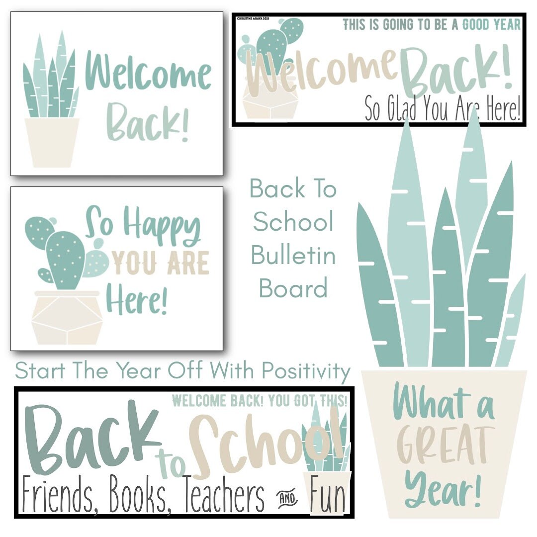 Cactus BOHO Classroom Welcome Back to School Poster Pack: Bulletin ...