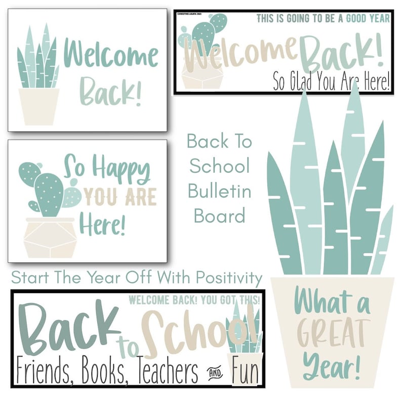 Cactus BOHO Classroom Welcome Back to School Poster Pack: Bulletin ...