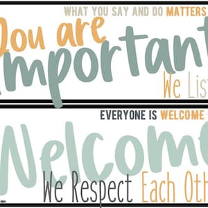 BOHO Neutral Back to School Bulletin Board Posters: Banners, Classroom ...