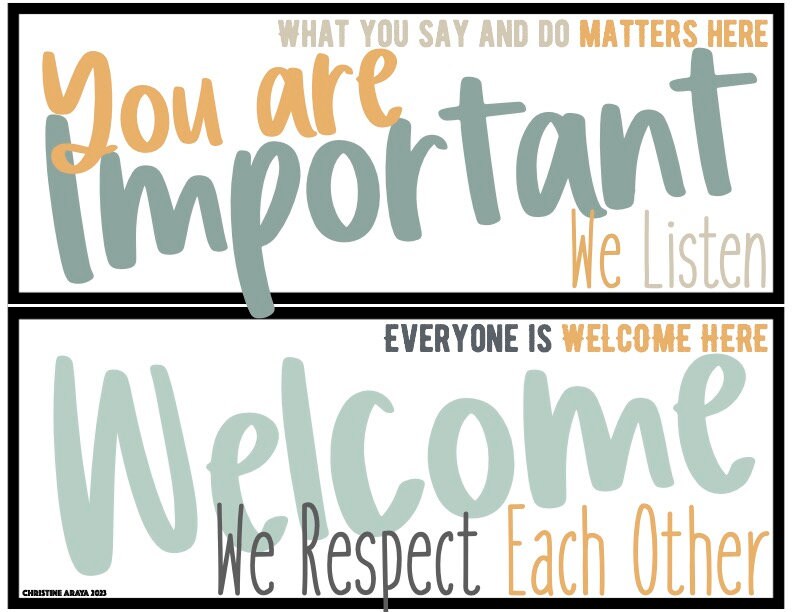 BOHO Neutral Back to School Bulletin Board Posters: Banners, Classroom ...