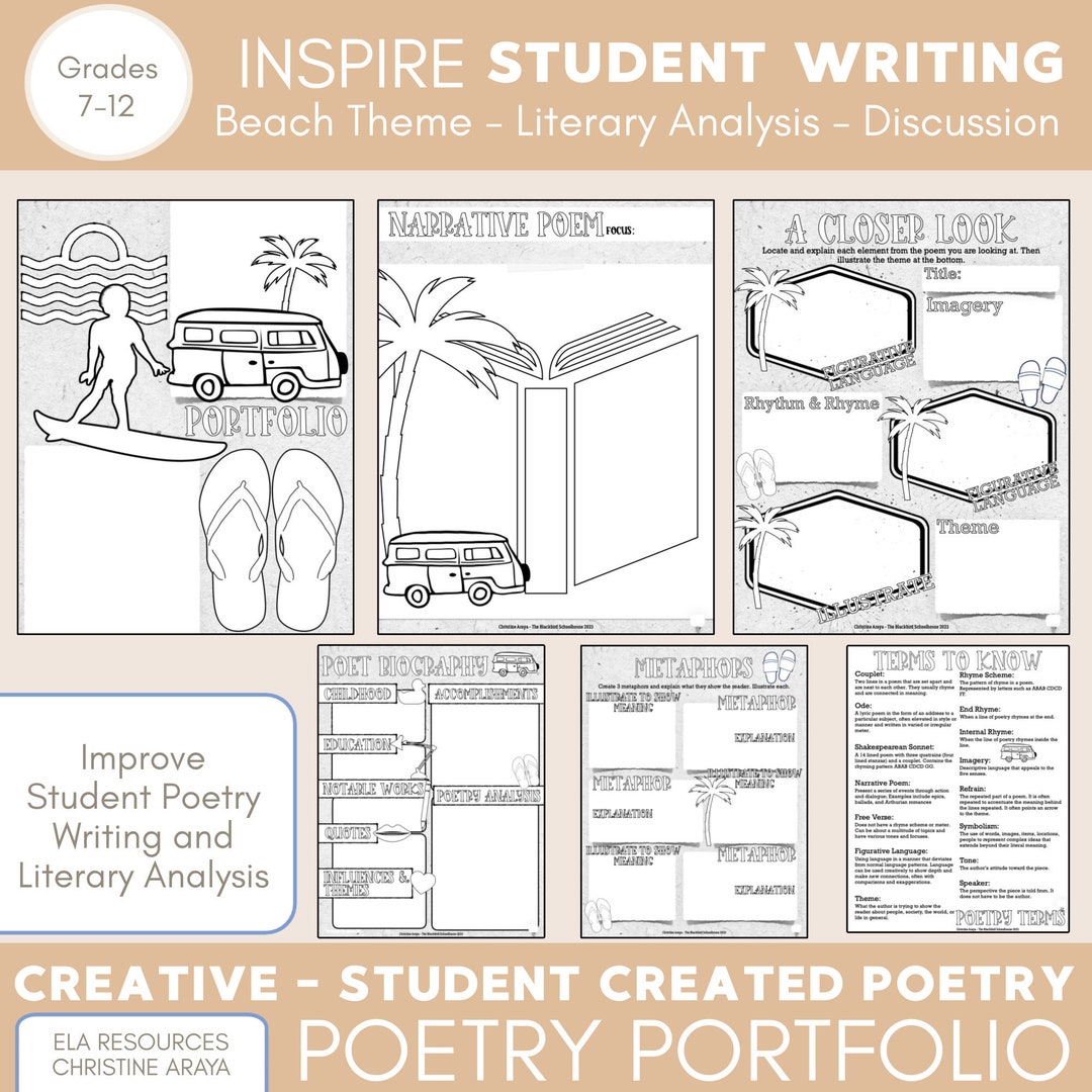 Beach Poetry Portfolio: Original Student Poetry, Writing, Literary ...