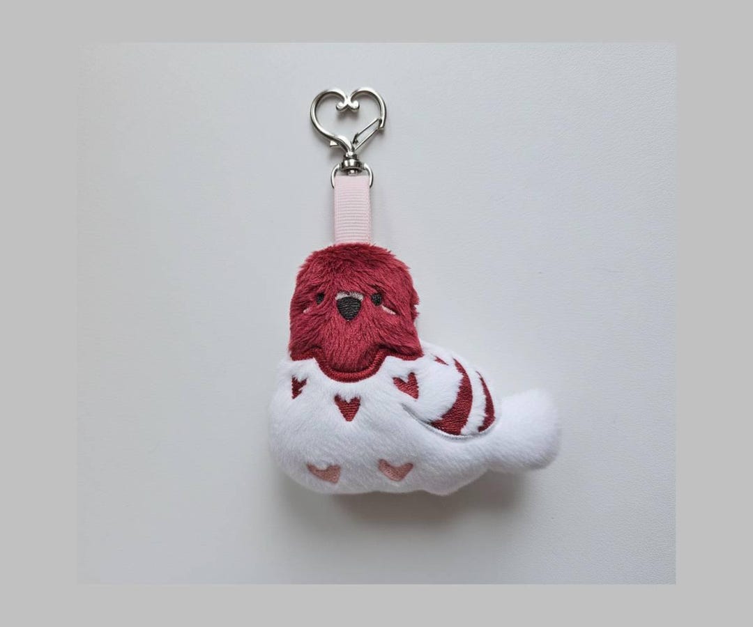 Valentine's Day Plush Pigeon Keychain - Etsy