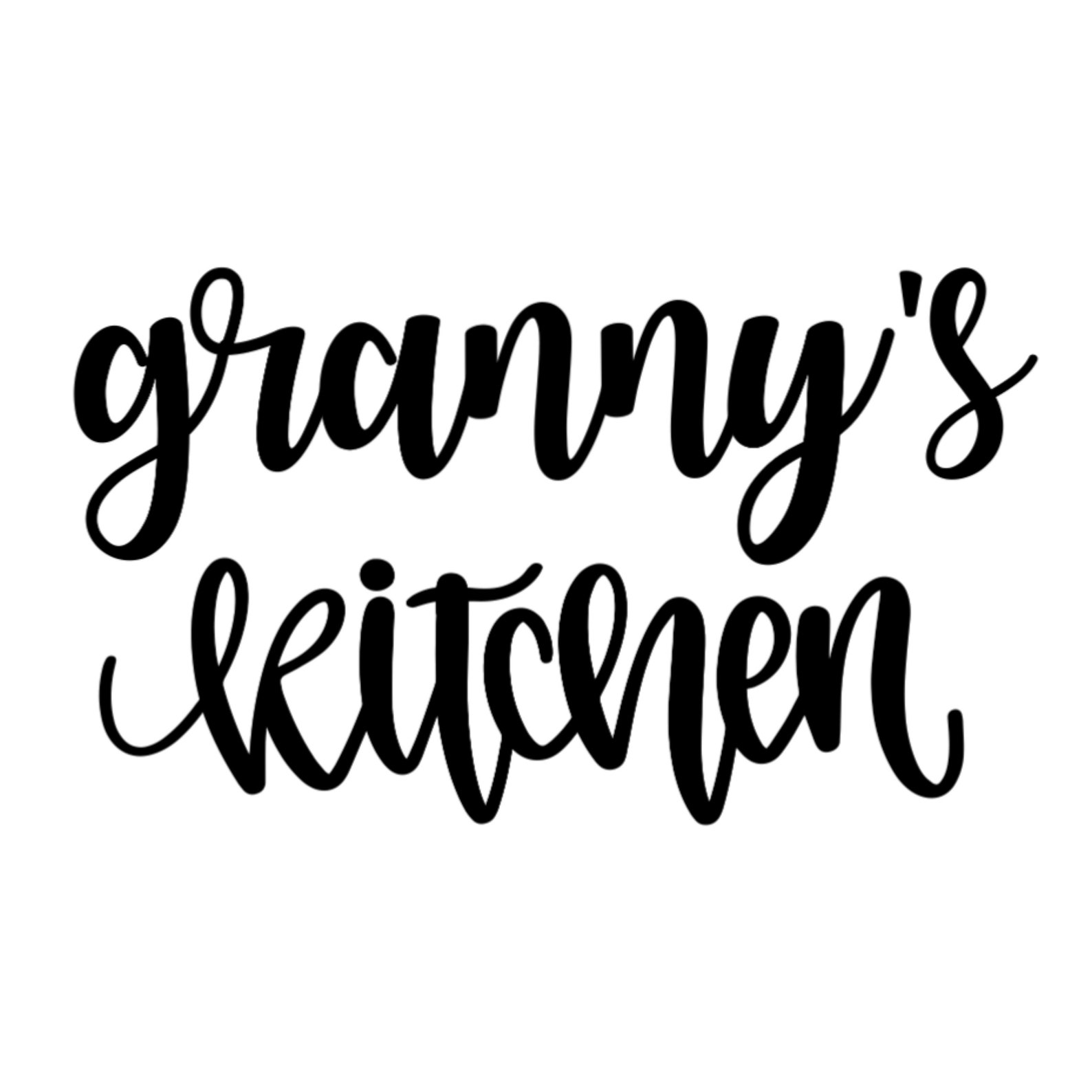 Grannys Kitchen Svg File Cricut File Diy Kitchen Apron Decal Diy T