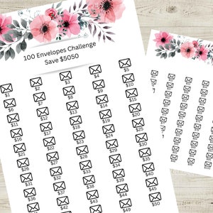 Money Saving Envelope Challenge, Money Saving Tracker, Savings Goals ...