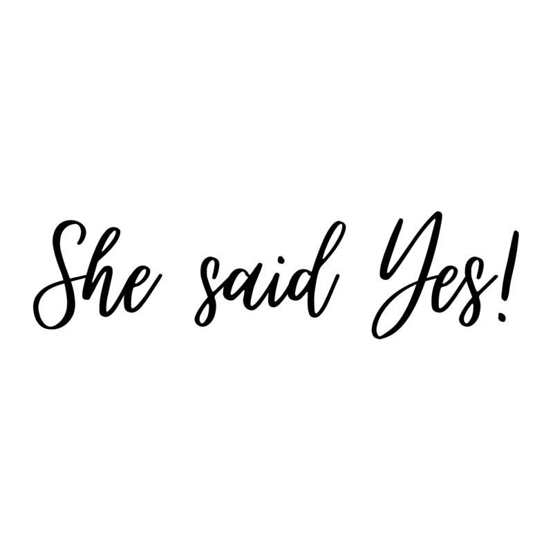 She Said Yes Banner - Etsy