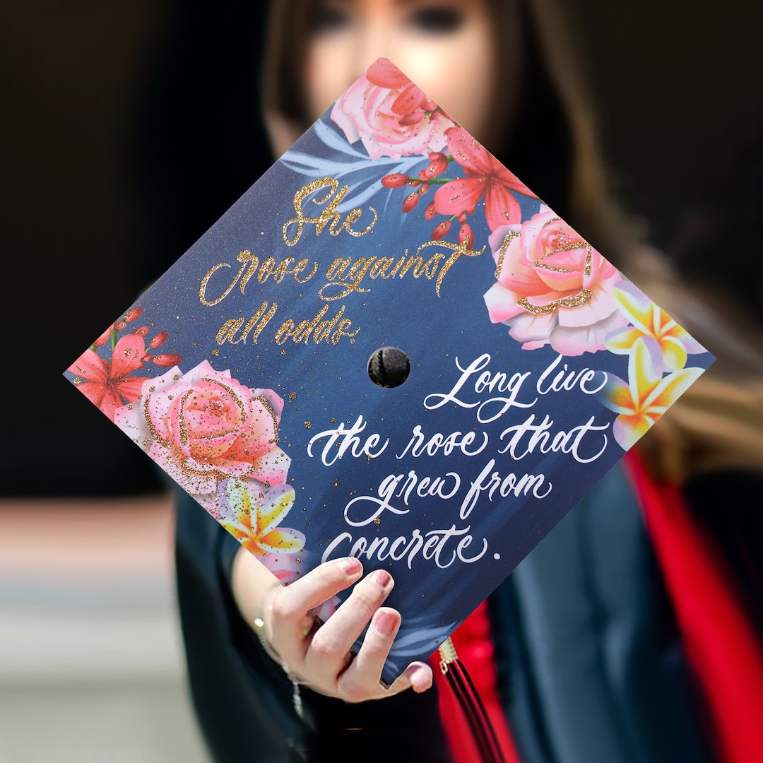She Rose Against All Odds｜grad Cap Topper-graduation Cap Decoration ...