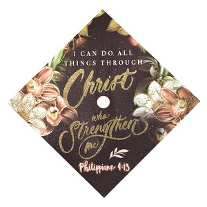 I Can Do All Things Through Christ|graduation Cap Topper-graduation Cap ...