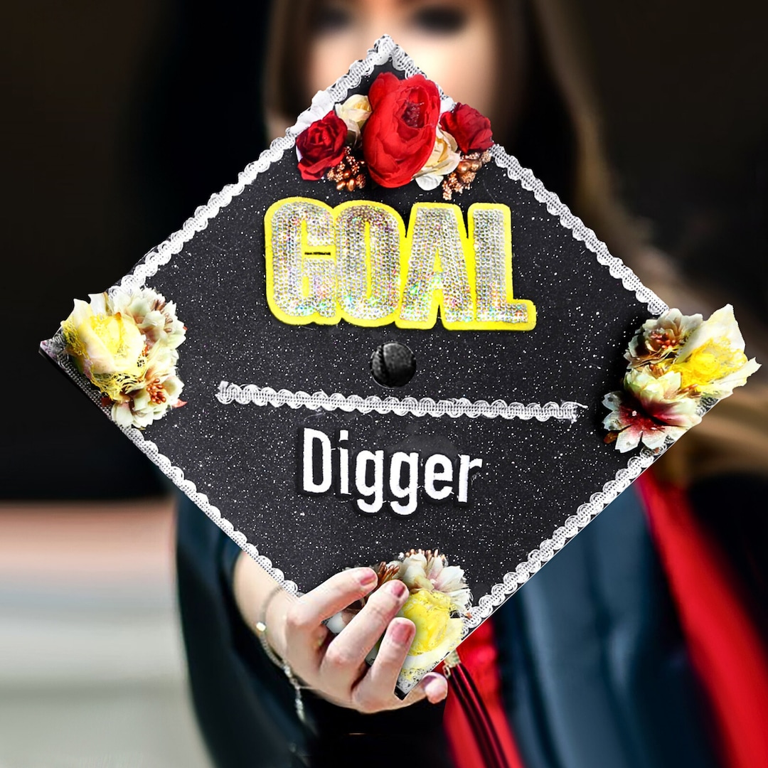 Goal Digger｜designer Graduation Cap Toppers-graduation Cap Decoration ...